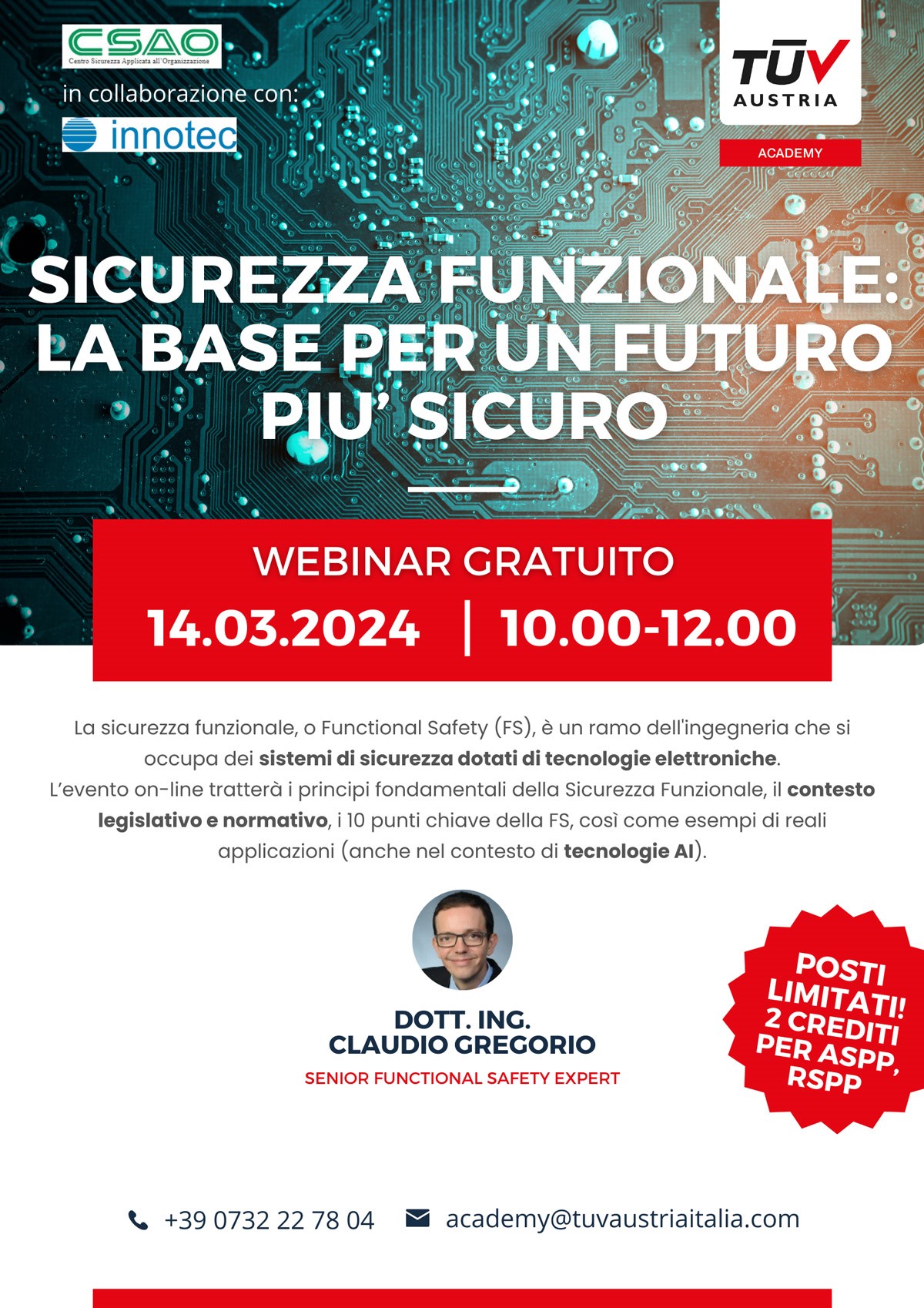 SICUREZZA FUNZIONALE: LA BASE PER UN FUTURO PIU' SICURO - CSAO - Centro Sicurezza Applicata all ...